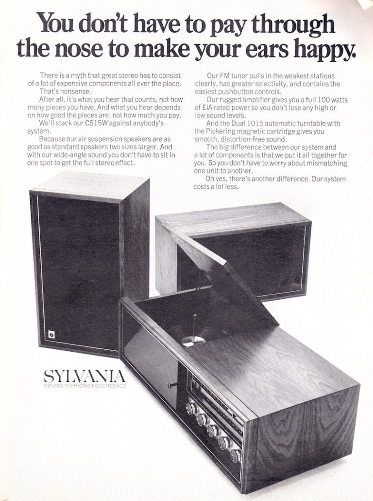 You do not have to pay through the nose to make your ears happy SYLVANIA - The 70s