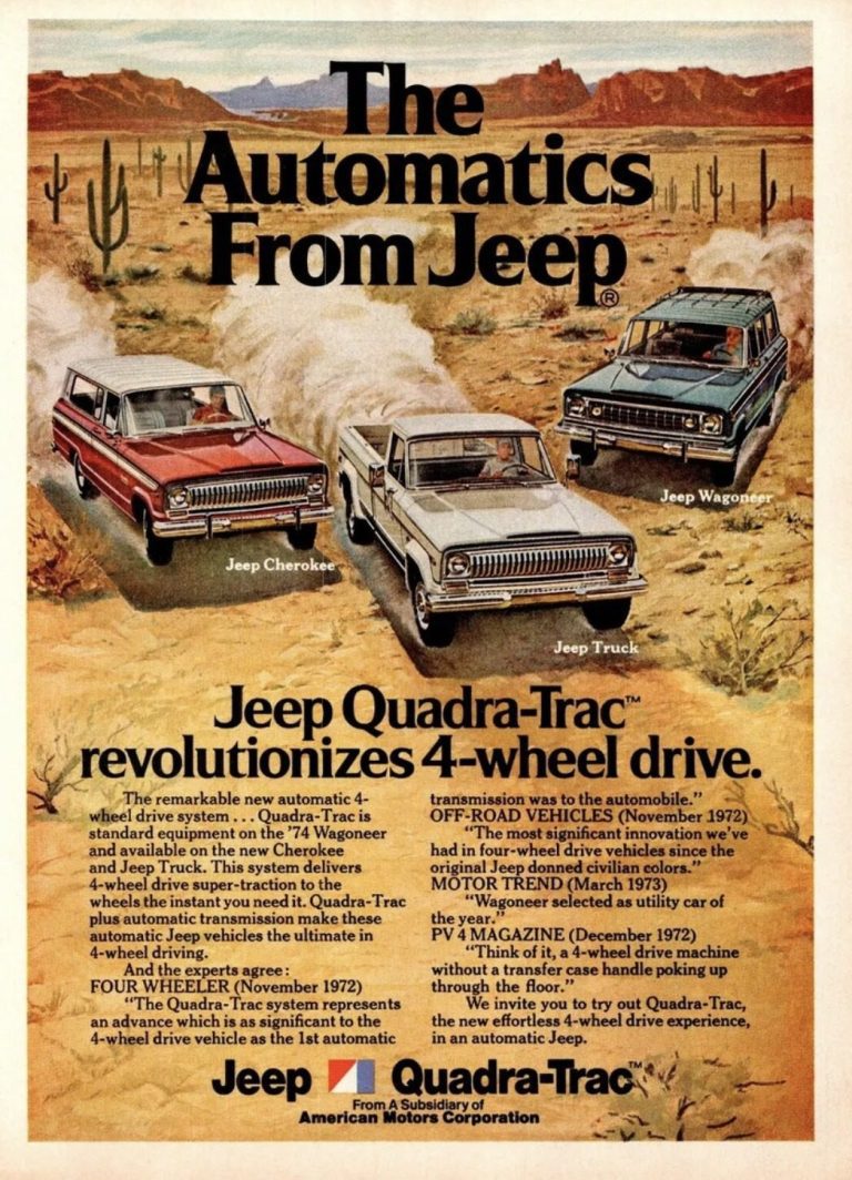 1972 Jeep Quadra Trac advertising - The 70s