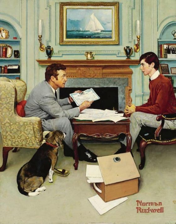 Father and Son by Norman Rockwell (1972) - The 70s